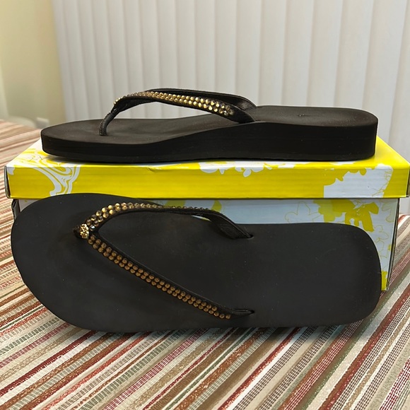 Yellow Box | Shoes | Yellow Box Jelloc Bronze Flip Flops With Brown ...